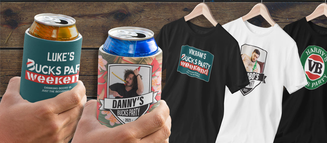 Down to Party - Custom Bucks Party T Shirts and Stubby Holders – Down ...