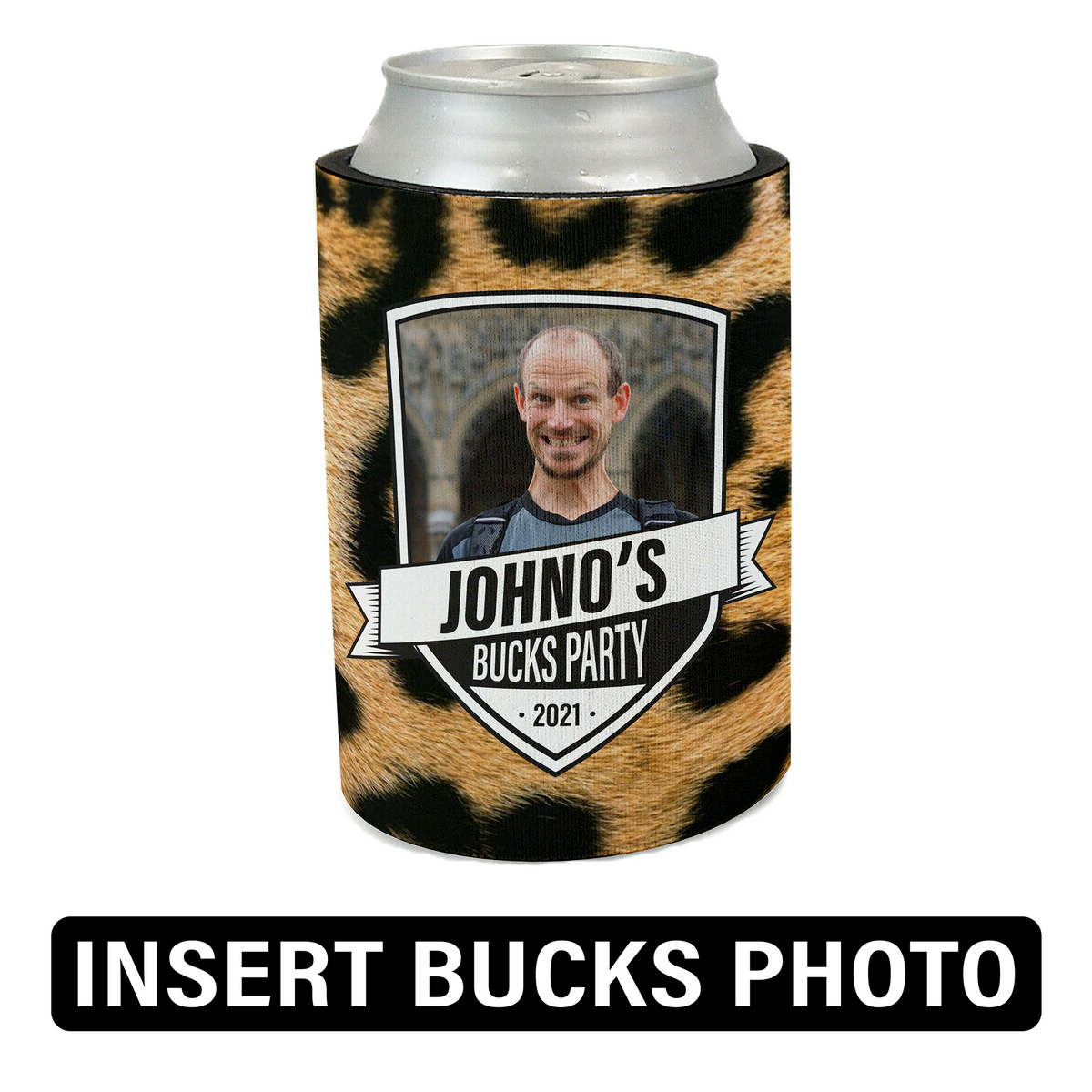Bucks Photo Badge Bucks Party - Stubby Holder - Down to Party – Down To ...